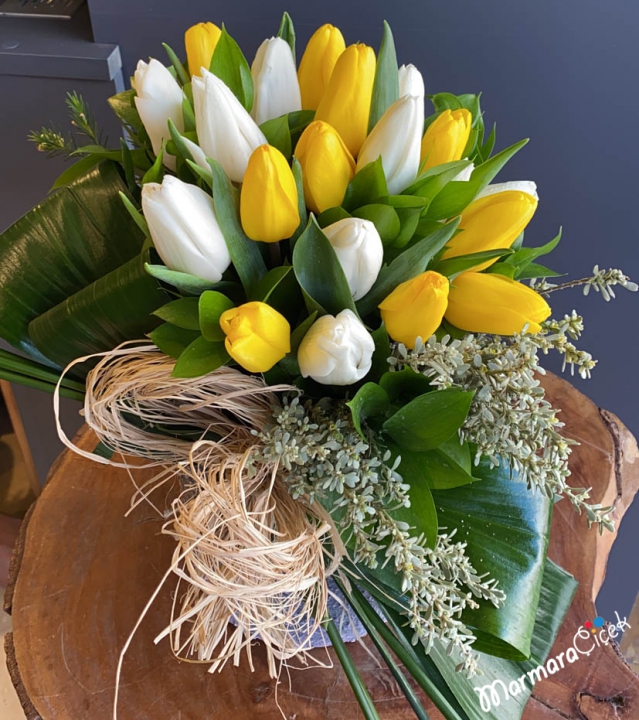 Lale Çiçeği, Lale Aranjman, Sarı Lale, Beyaz Lale, Lale Gönder